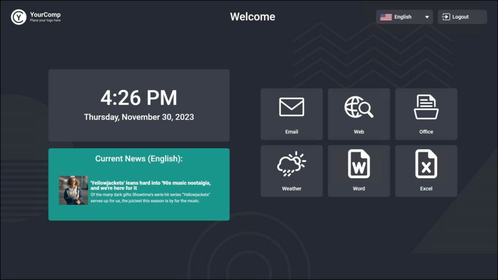Business Center Kiosk Free Template - Digital Signage & Kiosk Software